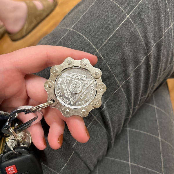 Display Your AA Chip Keychain Crafted Bicycle Chain Alcoholics ...