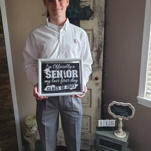 First Day of Senior Year Printable Sign First Day of School Sign 12th ...