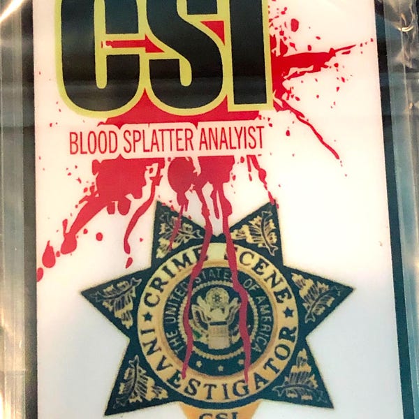 Novelty ID Security Badge CSI Crime Scene Investigator Halloween ...