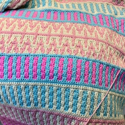 PATTERN: Mosaic Blanket Crochet Pattern a Very Rainbow - Etsy Australia