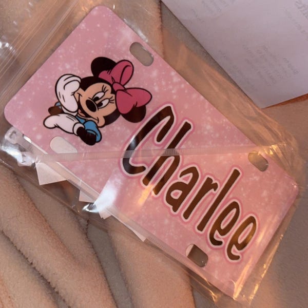 MINNIE MOUSE Mini License Plate Personalized Design#2 Custom Bike ...