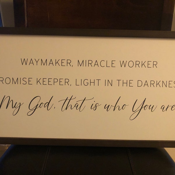 Inspirational Sign | Waymaker Sign | Living Room Wall Decor | Waymaker ...