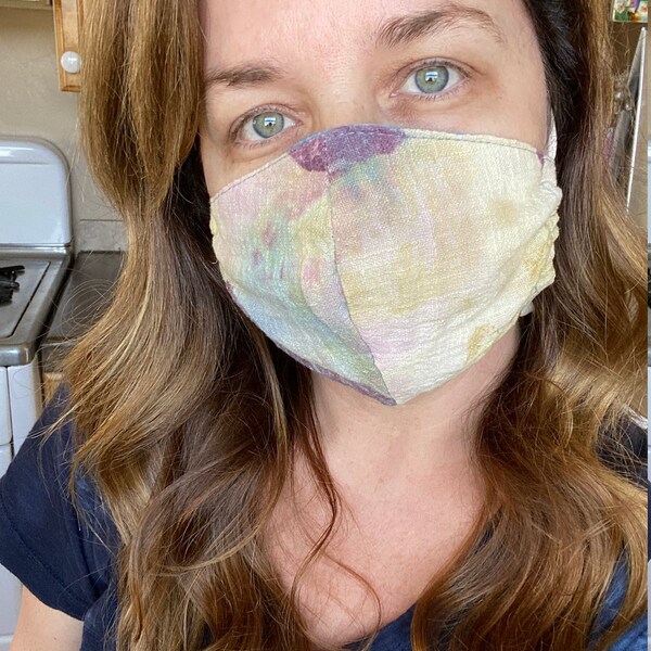 Organic Mask X 1, Plant Dyed, Eco Friendly Organic Cotton Face Mask. 3 ...