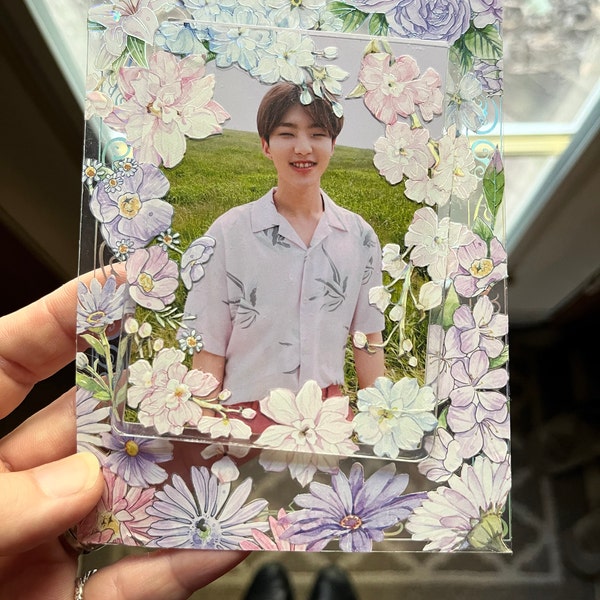 3D Decorated Toploader (flowers Theme) for KPOP & Anime Photocards ...
