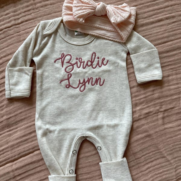 Personalized Baby Romper and Hat Set, Custom Infant Boy Coming Home ...