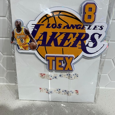 Inspired by Los Angeles Lakers NBA Team Cake Topper Personalised Cake ...