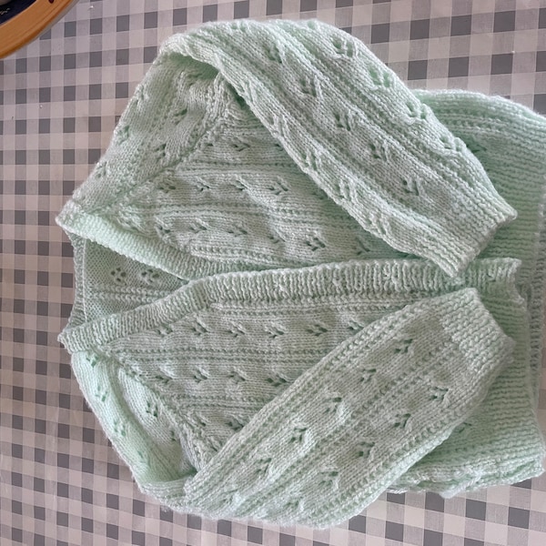 Girls Cardigan KNITTING PATTERN Pdf Download Childrens Lacy Jacket V ...