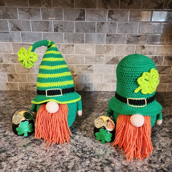 St Patrick Gnomes, Crochet Gnome Amigurumi Pattern, St. Patrick's Day ...