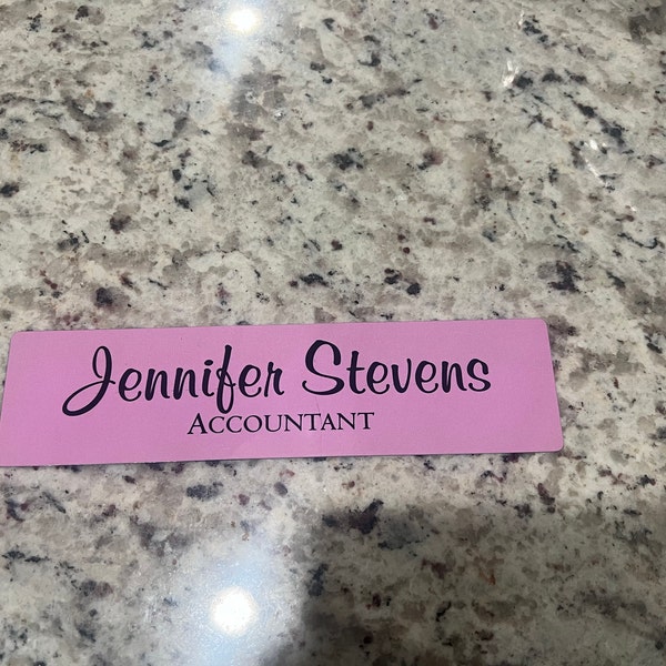 2"x8" Custom Imprinted Name Plate Insert Fits Standard Wall and Desk ...