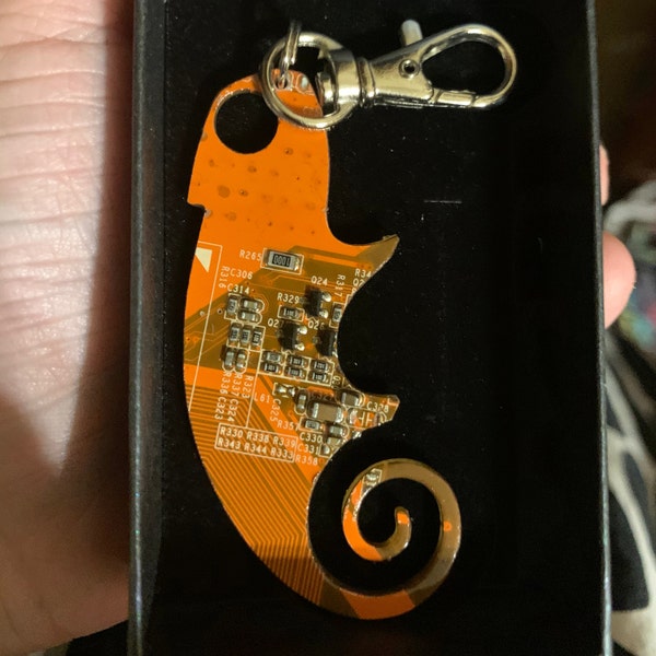 Circuit Board Chameleon Lizard - Brooch, Keychain or Bag Tag - Recycled ...