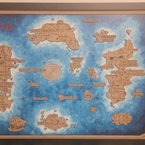 Zelda Hyrule Map, Gift for Him, Zelda Map, Hyrule, Map Breath of the ...