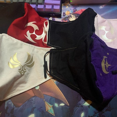 Genshin Impact Inspired HTV Face Masks made to Order - Etsy