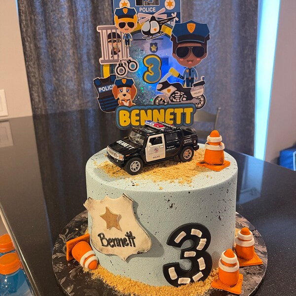 Personalized Police Car, Toy Police Truck, Ring Bearer Gift, Kids Gift ...