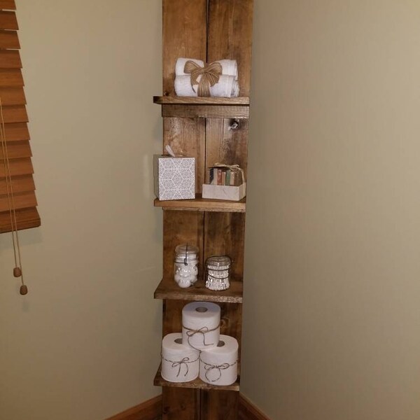 Barn Style Corner Shelf - Etsy