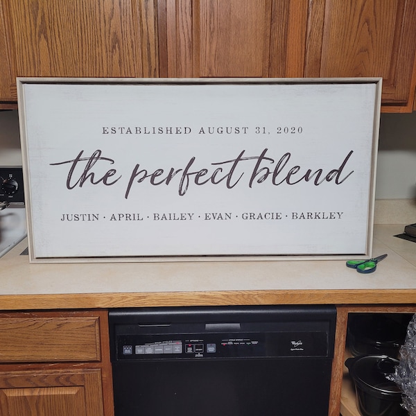 The Perfect Blend Family Signs Personalized | Perfect Blend Sign - Etsy