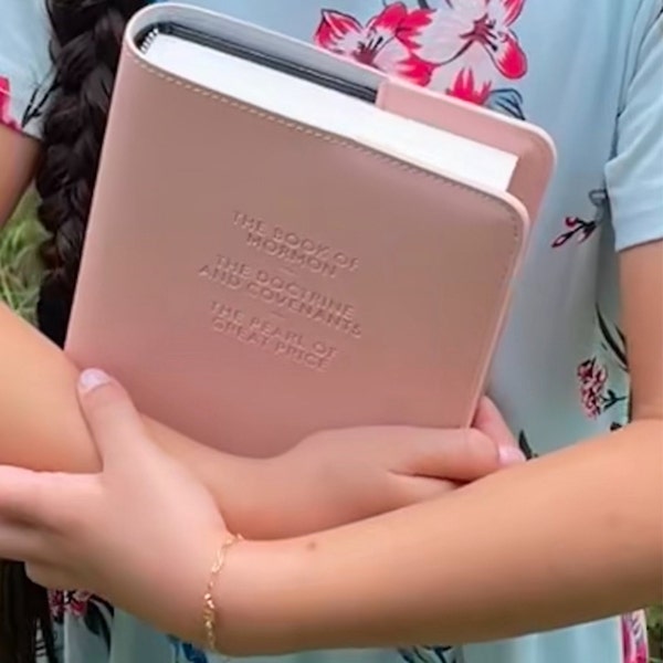 Brown Regular Size LDS Triple Combination Leather Scripture Cover, LDS Scripture Cover ...