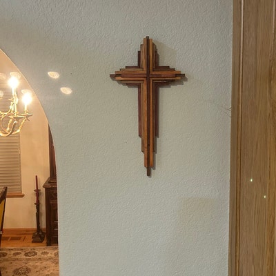 15 Wooden 3D Rustic Religious Wall Décor Cross, Made From Reclaimed ...