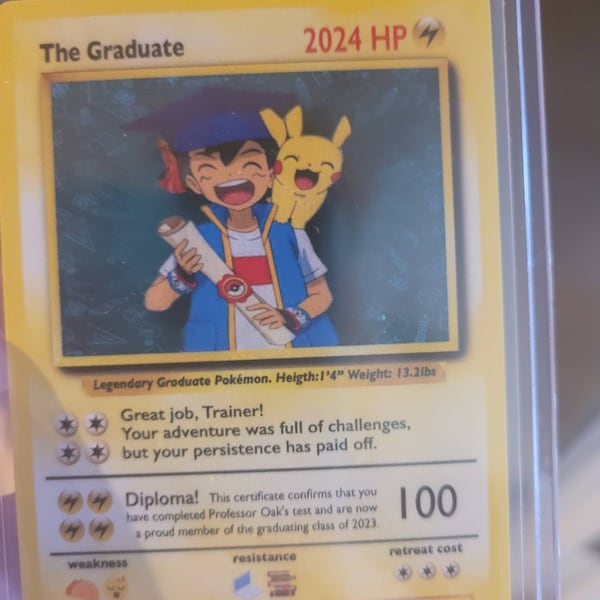 Pikachu Graduation Card Class of 2023 Handmade Pokemon Gift for Him - Etsy