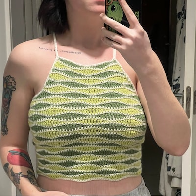 Lily Wavy Retro Corset Style Crochet Top Written Pattern Beginner ...