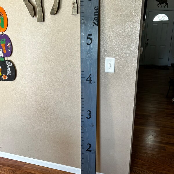 Growth Chart Ruler 3D Playroom Decor Wall Ruler Personalized Wood ...
