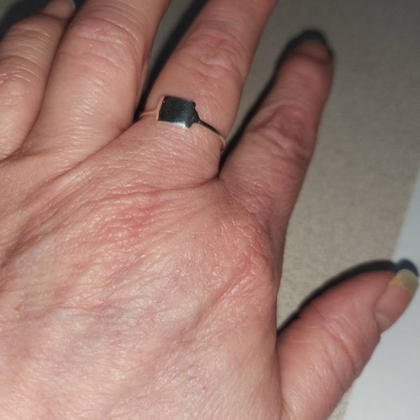 Custom State Ring • Custom City Ring • Sterling Silver State Initials ...