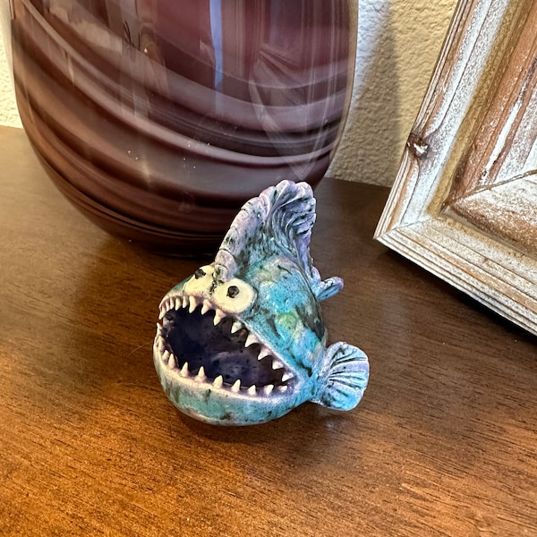 Handmade Colorful Ceramic Fish: Whimsical Home Decor Ornament - Etsy