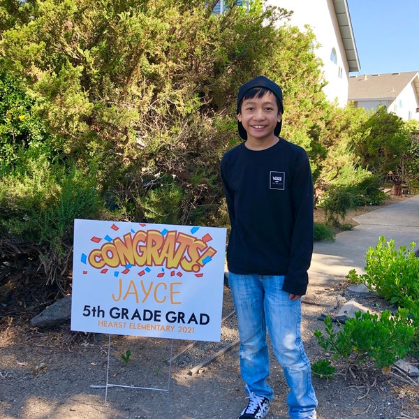 5th Grade Graduation Yard Sign, Next Stop Middle School Grad Sign ...