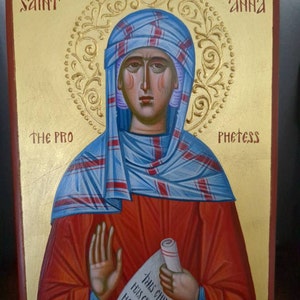 Saint Abigail Icon, St. Gobnait Icon, Deborah Religious Icon, Icon Hand ...