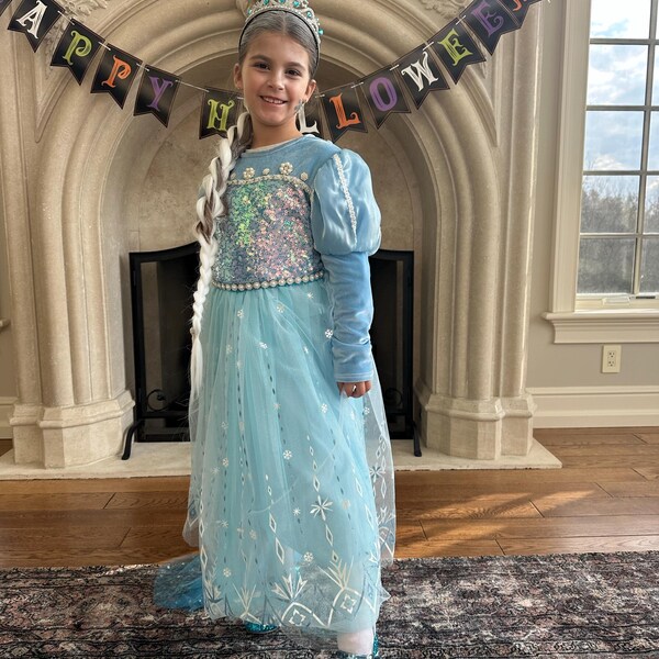 Enchanting Blue Snow Queen Dress With Detachable Cape - Etsy