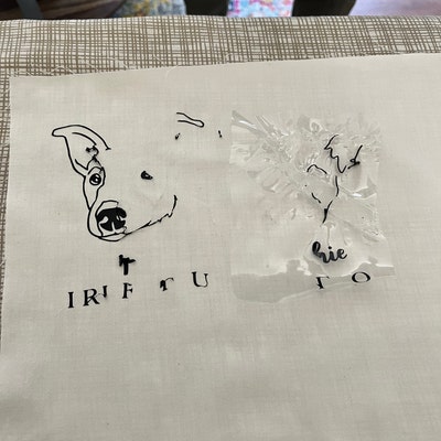 Custom Pet Face Personalized Hand Drawn Customized Line Art Iron on ...