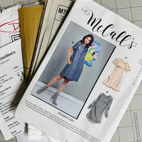 Misses' Loose-fitting Unlined Dresses - Mccall's Sewing Pattern M7862 ...
