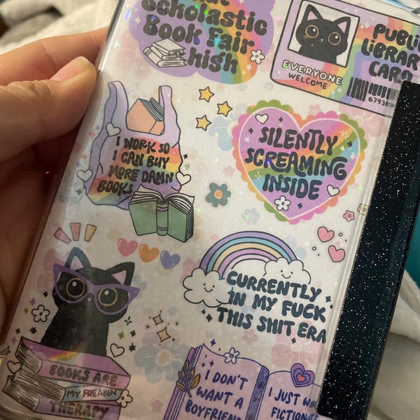 Kindle Insert Kindle Srickers Coquette E-reader Holographic Insert ...