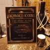 Custom Prohibition Cocktails Bar Menu Printable, Art Deco Bar Menu Sign ...