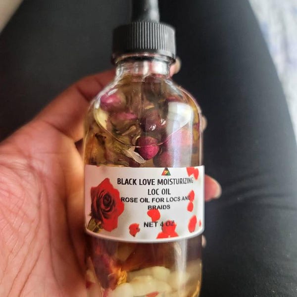 Rose Infused Loc Oil: Vegan Hair Growth Serum for Braids (4oz) - Etsy