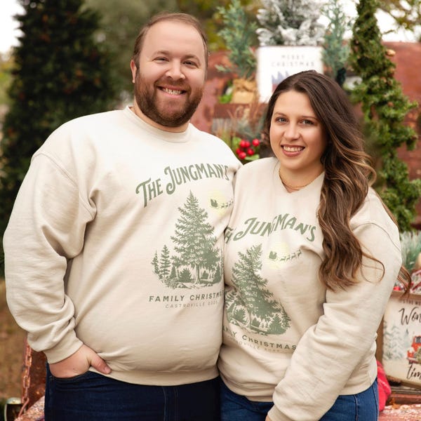 Personalized Family Christmas Sweater – Custom Name Holiday Sweatshirt ...