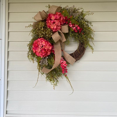 White Creamy Beige Wreath, Large 30 Inch Spring, Designer Farmhouse ...