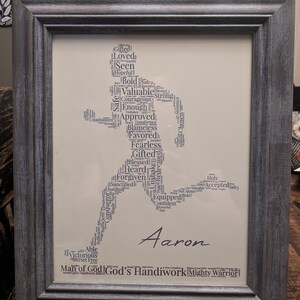 Female Runner Word Art, Christian Athlete Print, Runner Gifts for Women ...