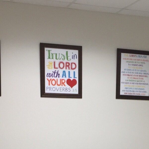 The Lord's Prayer. Sunday School Decor. Christian Wall Art. Bible Verse ...