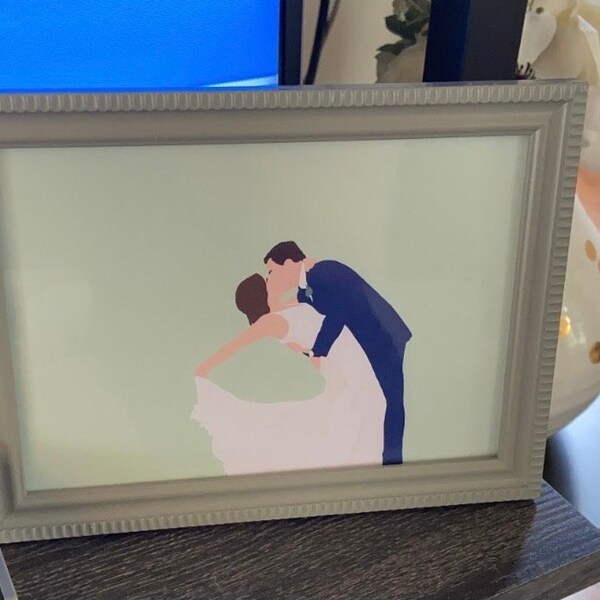 Custom Color Block Faceless Portrait (2 People) - DIGITAL PRINTABLE ...