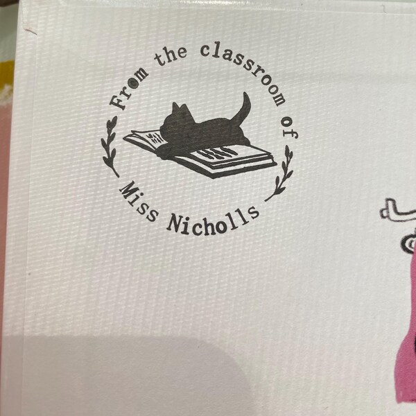 Personalized Teacher Date Stamps, Date and Name Stamps, Adjust Date ...