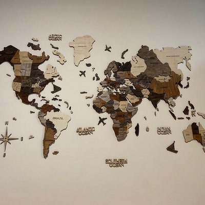 Home Decor Wall Decor, World Map Wall Art, Places You've Been Collect ...
