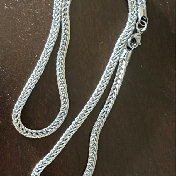 3MM 18K Rose Gold Rope Chain Necklace, Stainless Steel Necklace Men ...