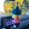 Tassel Car Charm - Rainbow Car Accessories - Rear View Mirror Hanging ...