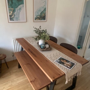 ARTEMIS Industrial Dining Table Bench Chairs Free Delivery - Etsy UK