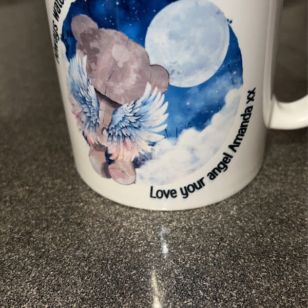 Baby Loss Mug, Angel Baby Personalised Mug, Bereavement Sympathy ...