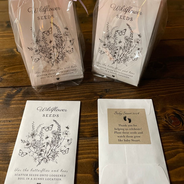 Forget Me Not Memorial Seed Packets Custom Funeral Favors Celebration ...