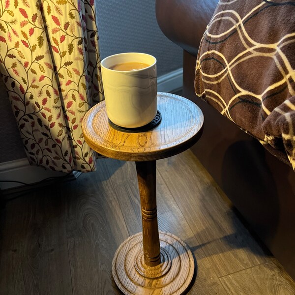 Small Oak Side Table / Lamp Table - Etsy UK