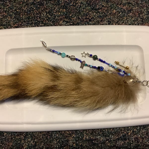 Custom Beaded Tail Keychain for Therians, Furries, Cosplay, Alternative ...