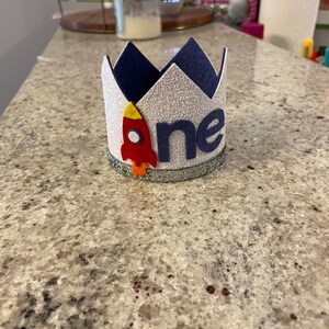 Boy Rocket Birthday Crown, Space Birthday, Outer Space Birthday, 3 2 1 ...