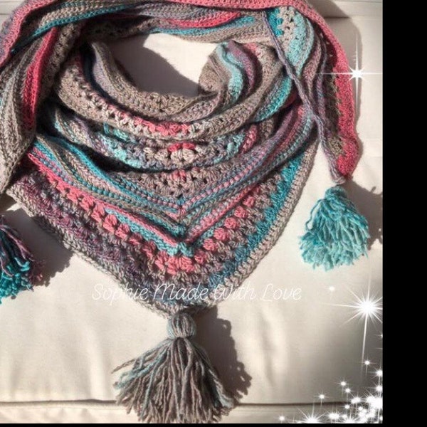 CROCHET PATTERN + VIDEO - This is Me Shawl - Top-down Triangle Shawl ...